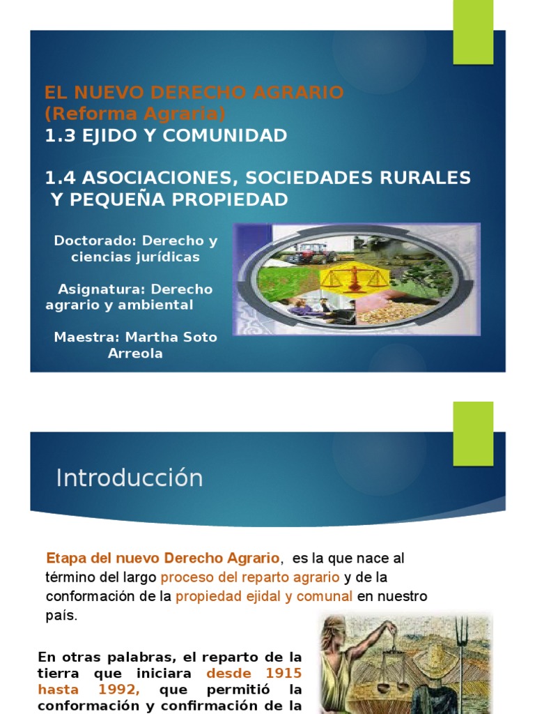 Ejido y Comunidad en Derecho Agrario | PDF | Propiedad | Sociedad