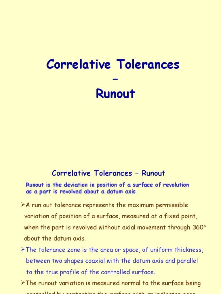 Understanding Runout and Tolerances | PDF | Engineering Tolerance ...