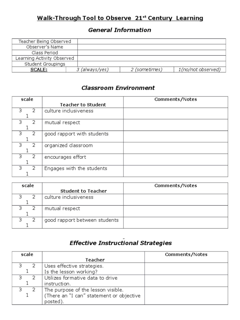 Walk Thorough Tool | PDF