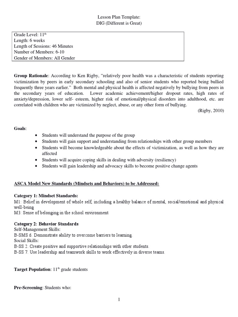 School Belonging Lesson Plans | Download Free PDF | Educational ...