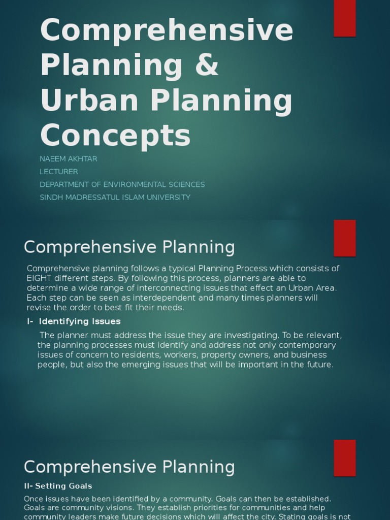Comprehensive Planning | Download Free PDF | Urban Planning | Urbanization