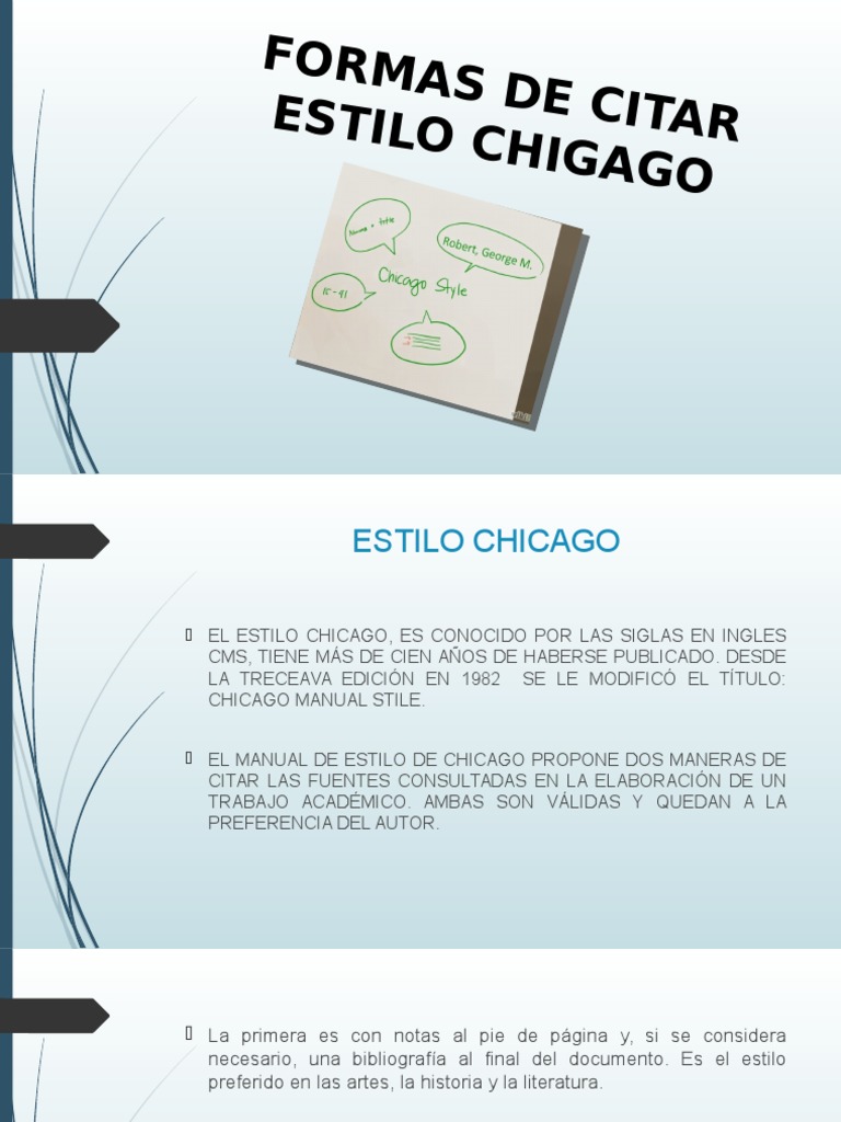 Formas de Citar Estilo Chicago