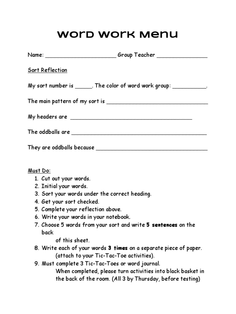 Wordworkmenu | PDF | Career & Growth