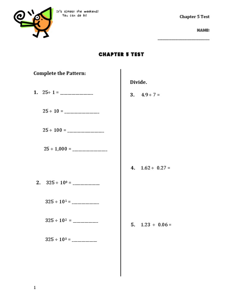 Chapter 5 Math Test | PDF | Cupcake | Coupon