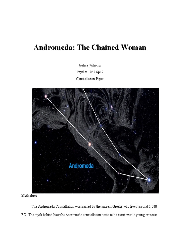 Andromeda: The Chained Woman: Joshua Wihongi Physics 1040 Sp17 ...