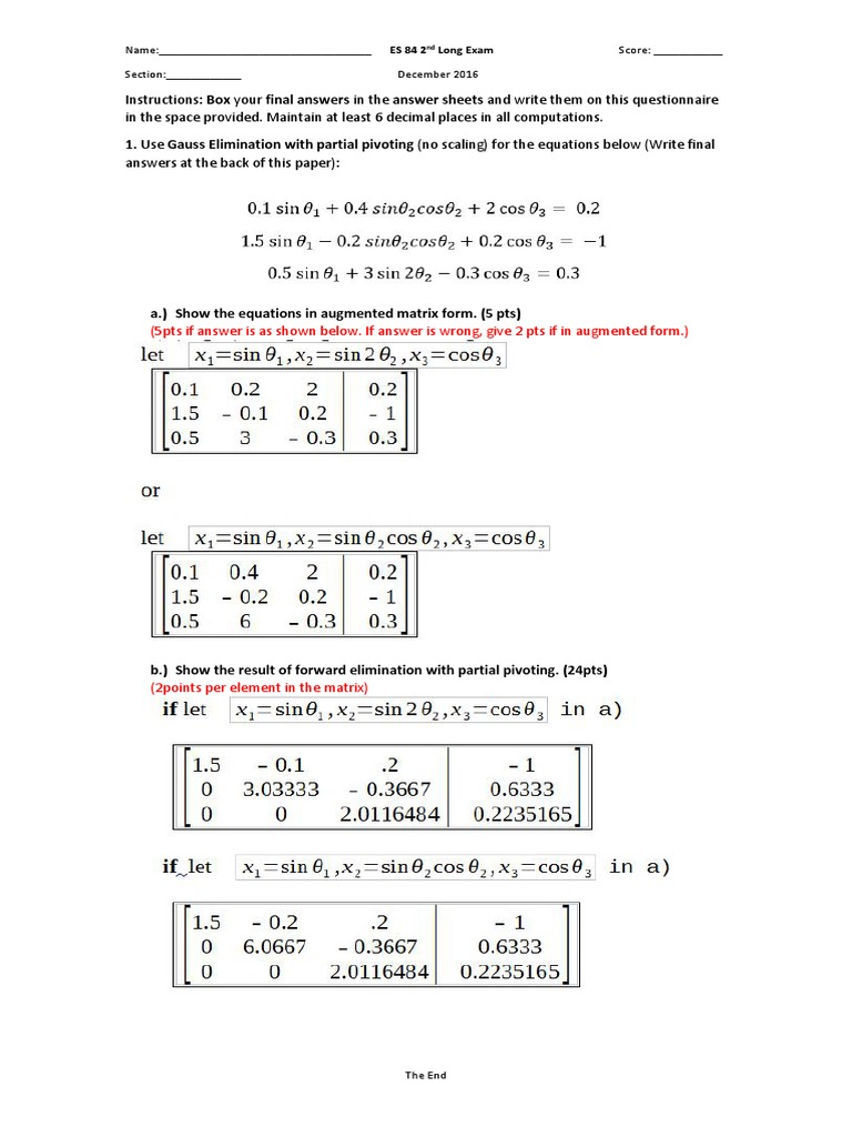 Instructions: in The Space Provided. Maintain at Least 6 Decimal Places ...