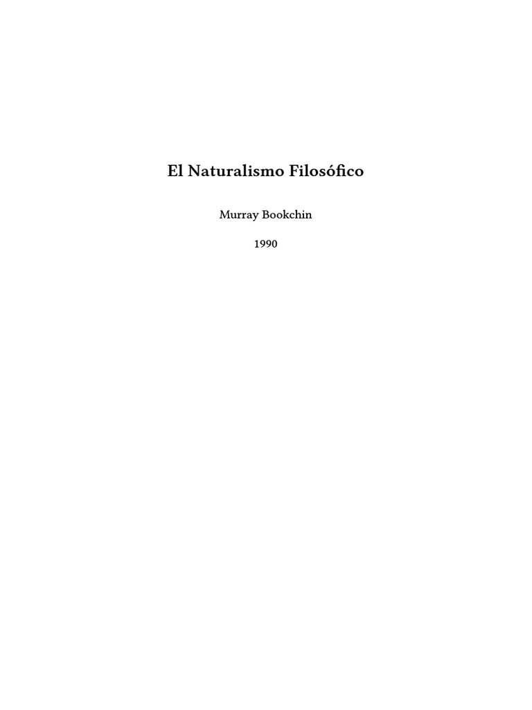 El Naturalismo Filosófico y la Naturaleza | PDF | Dialéctico | Razón