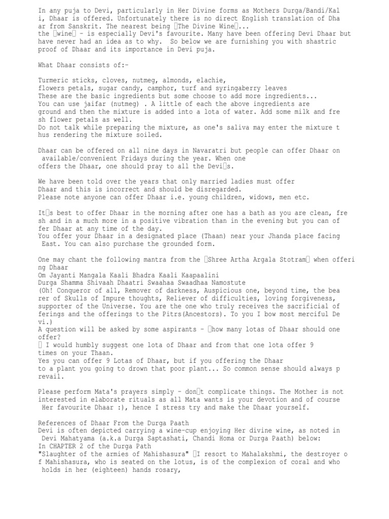 Meaning of Dhaar | PDF | Hindu Deities | Hindu Mythology