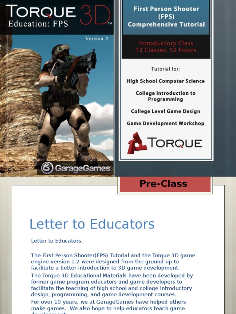 Torque 3D 1 - 2 Tutorial Presentation | PDF | Array Data Type | Areas ...