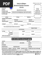 PRC Renewal Form | PDF | Identity Document | Government And Personhood