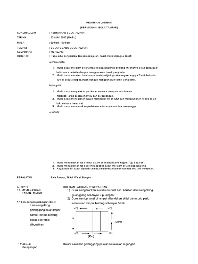 RPH Merejam Bola Tampar | PDF