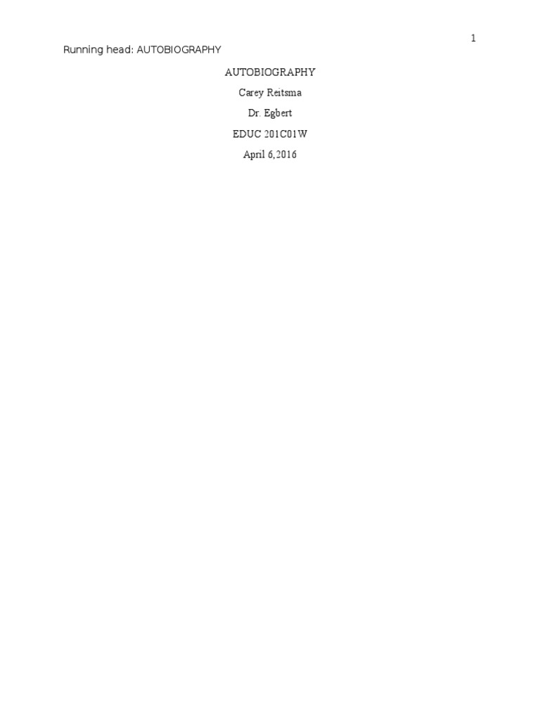 A Life of Learning Autobiography | PDF | Music Education | Teachers