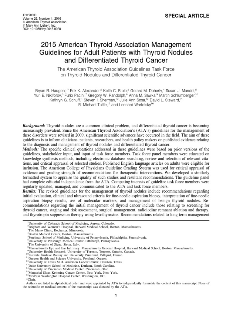 ATA Tiroides PDF | PDF | Evidence Based Medicine | Clinical Trial
