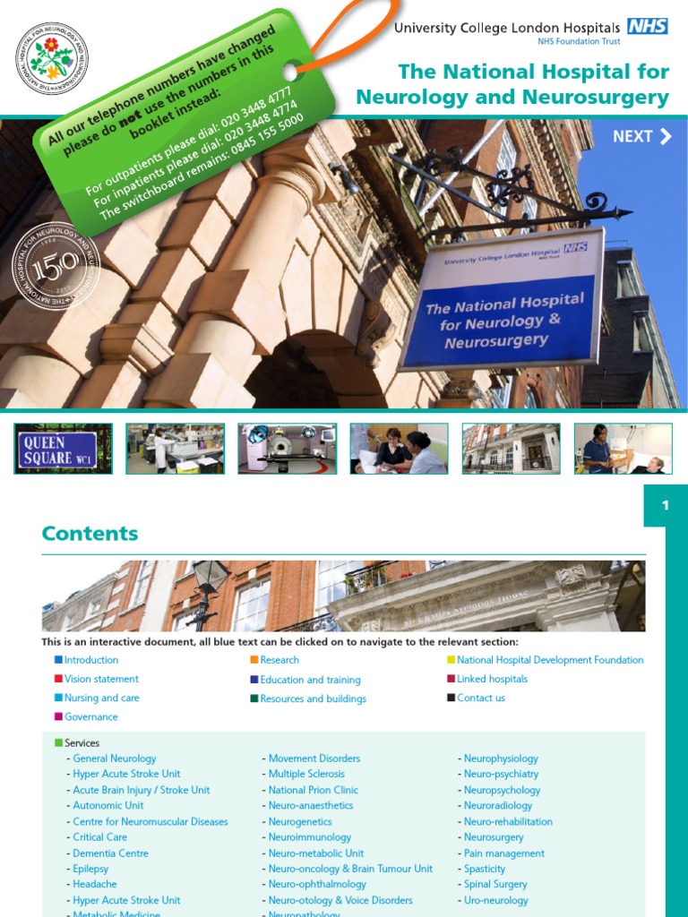 National Hospital For Neurology and Neurosurgery Interactive Guide ...
