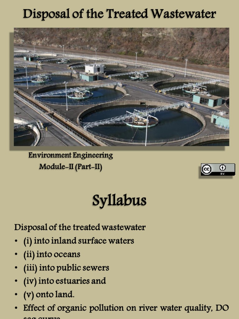 Disposal of The Sewage Effluents | PDF | Sewage | Sewage Treatment
