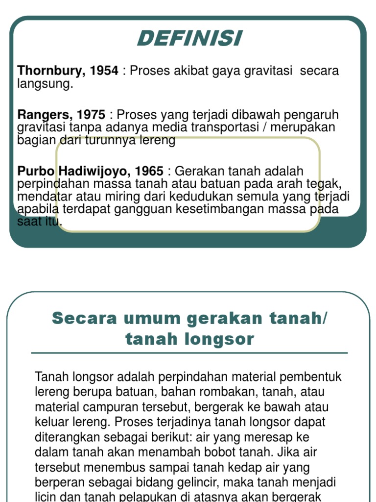 Gerakan Tanah Longsor PDF | PDF