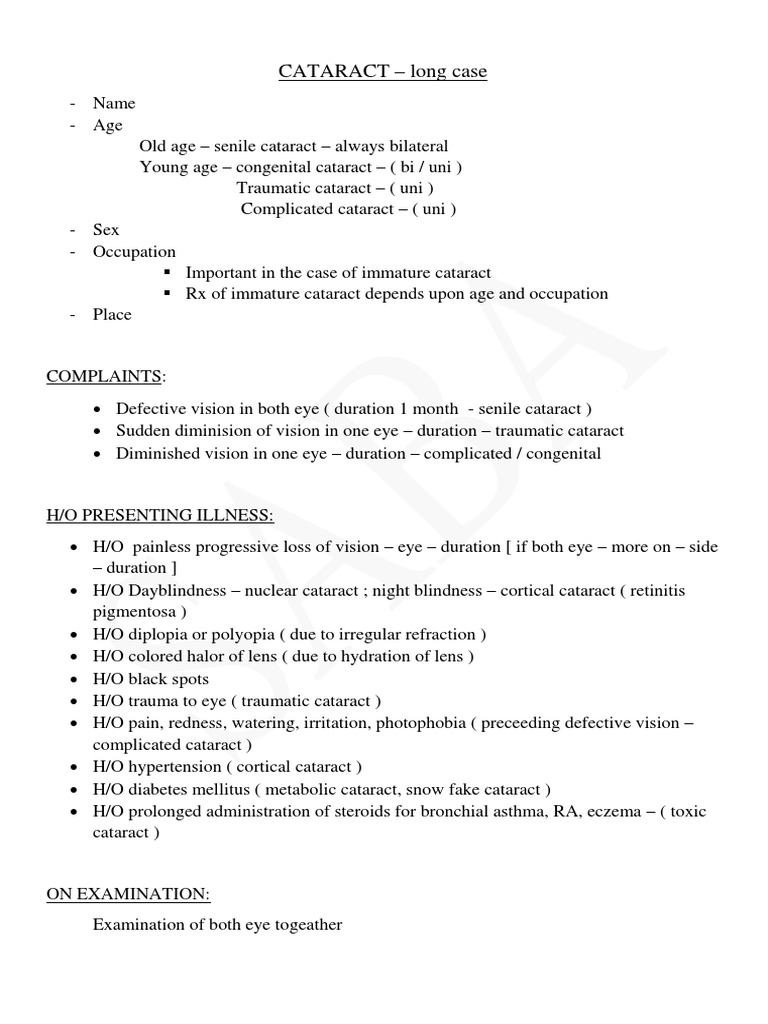 Cataract | PDF | Cataract | Human Eye