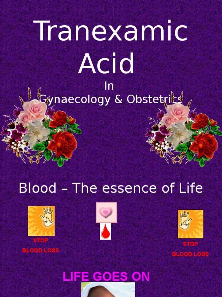 Tranexamic Acid In Gynaecology Obstetric PDF Coagulation Hemostasis