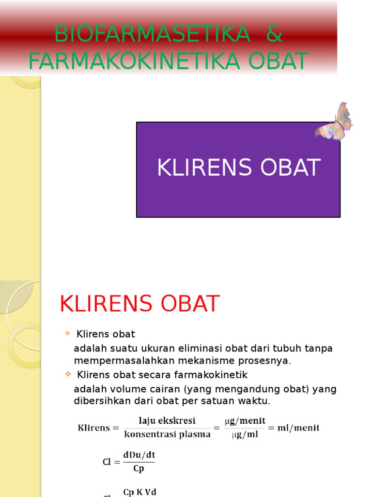 Klirens Obat dan Farmakokinetika | PDF | Pengembangan Diri