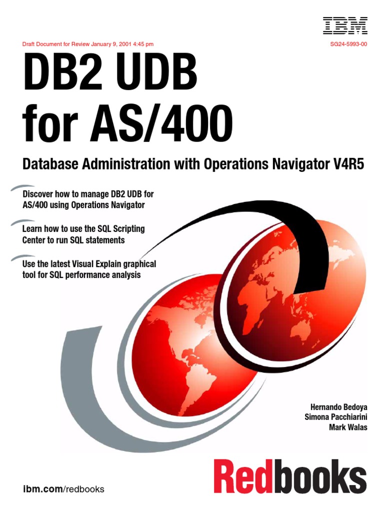 Db2 Udb For As400 Admin With Navigator Ibm Db2 Ibm System I
