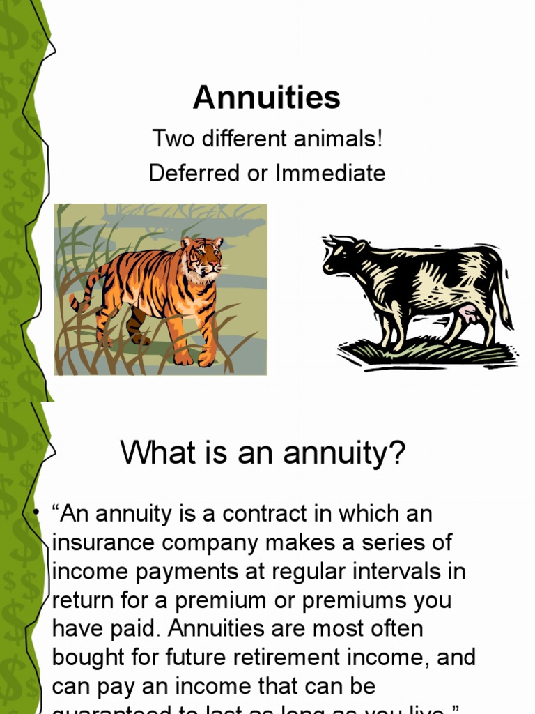 Providing Lifetime Income: Understanding the Basics of Deferred and ...