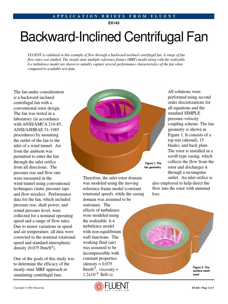 Backward Centrifugal Fans PDF | PDF | Mechanical Fan | Turbine