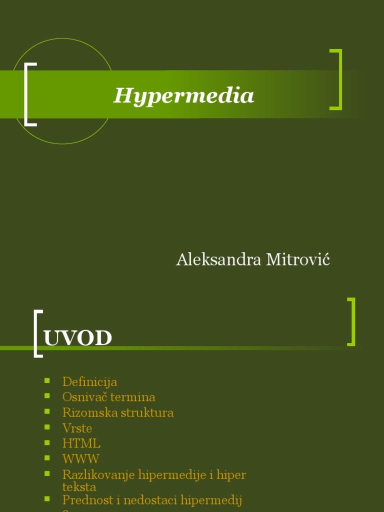An Overview of Hypermedia: Definitions, History, Structures ...