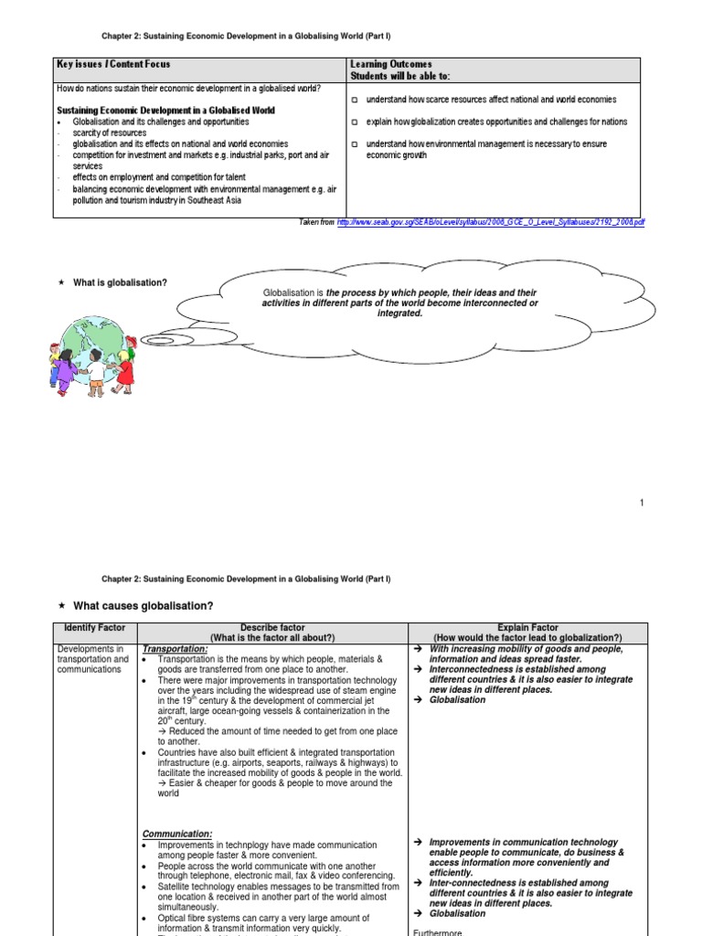 Globalisation Notes Part 1 PDF | PDF | Globalization | Deforestation