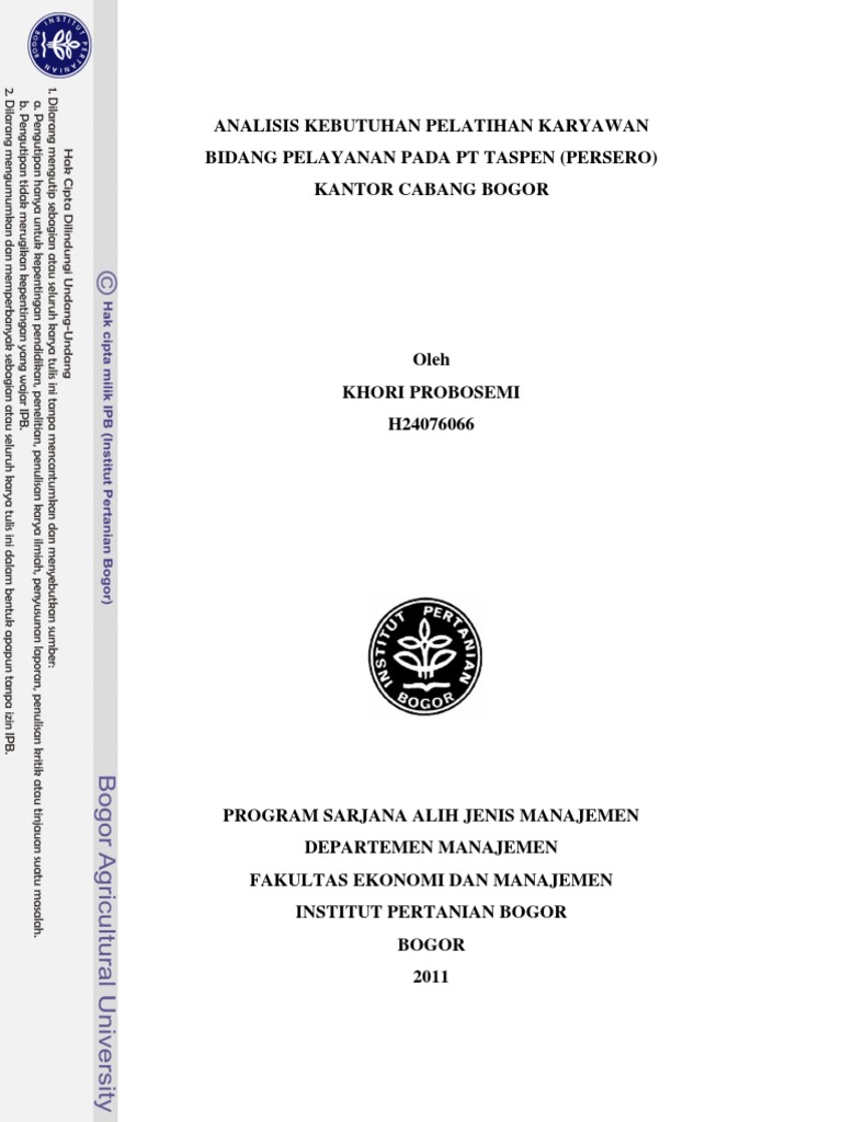 Pelatihan Karyawan PT Taspen | PDF | Karier & Perkembangan