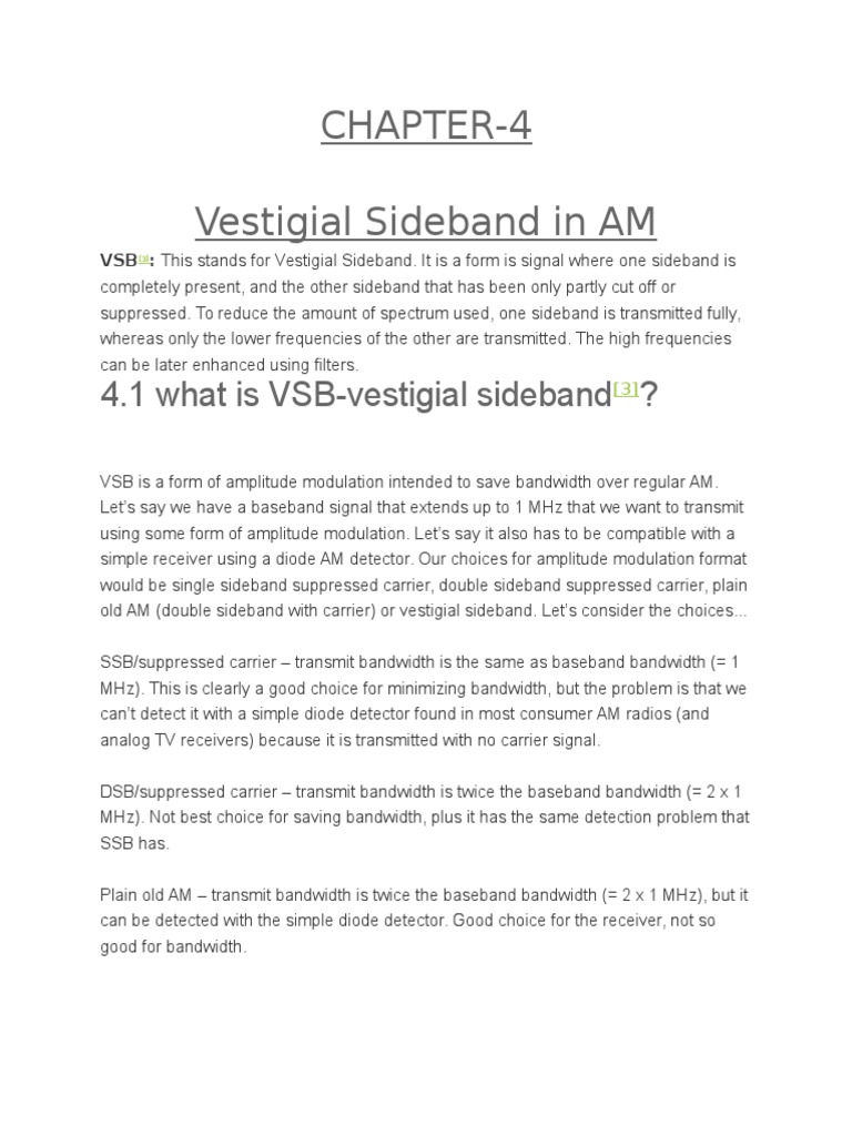 Understanding Vestigial Sideband Modulation: A Technical Explanation of ...