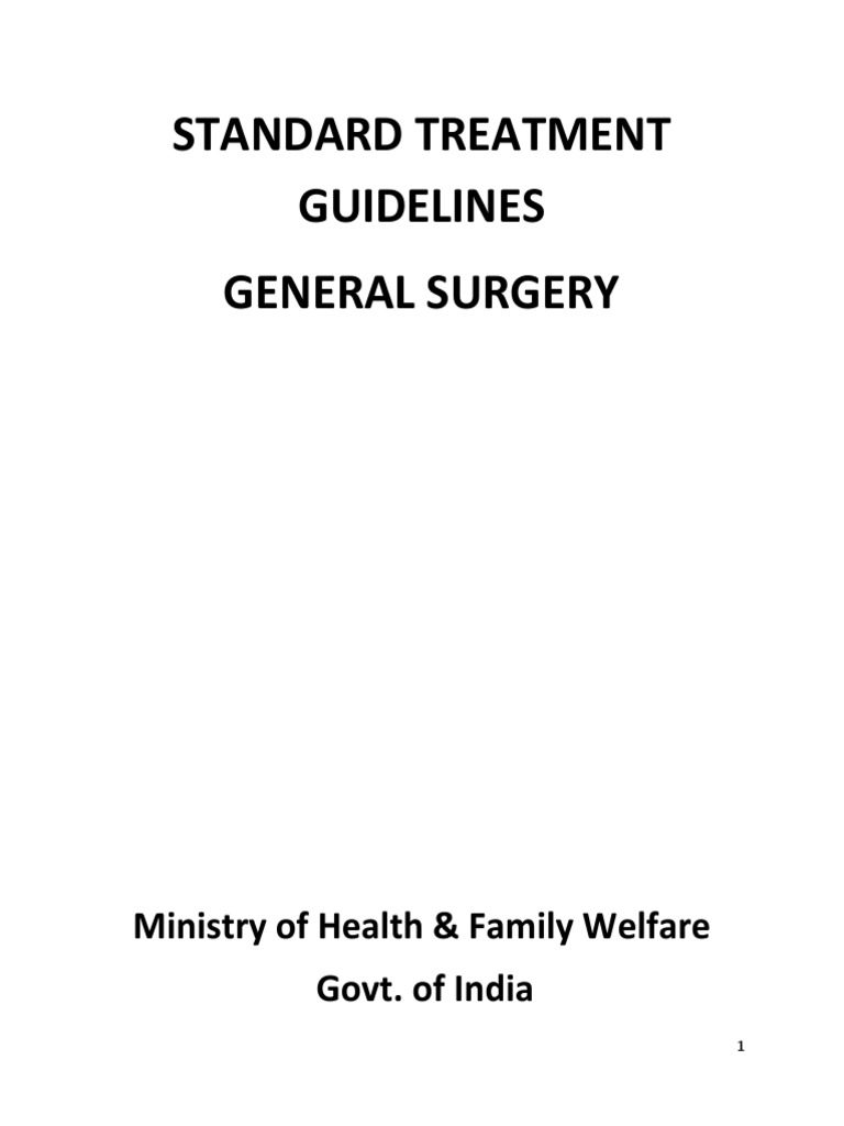 Standard Treatment Guidelines General Surgery: Ministry of Health ...
