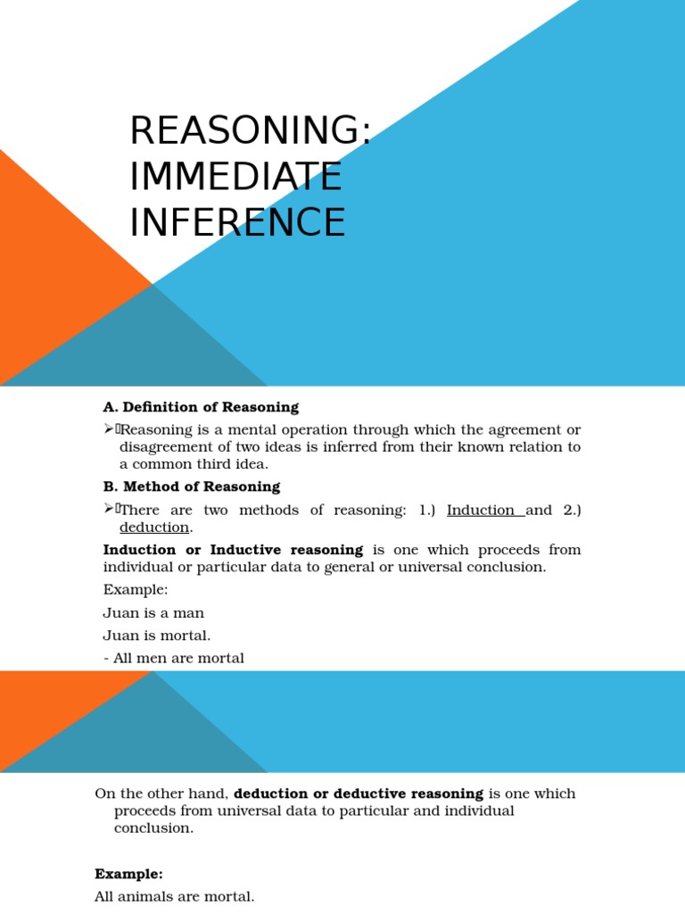 Reasoning: Immediate Inference | PDF | Inference | Reason