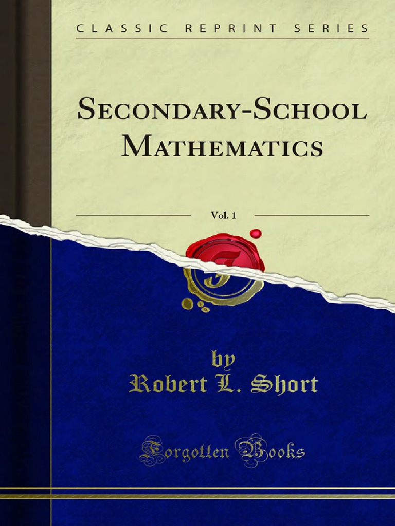 Secondary-School Mathematics v1 | PDF | Numbers | Equations