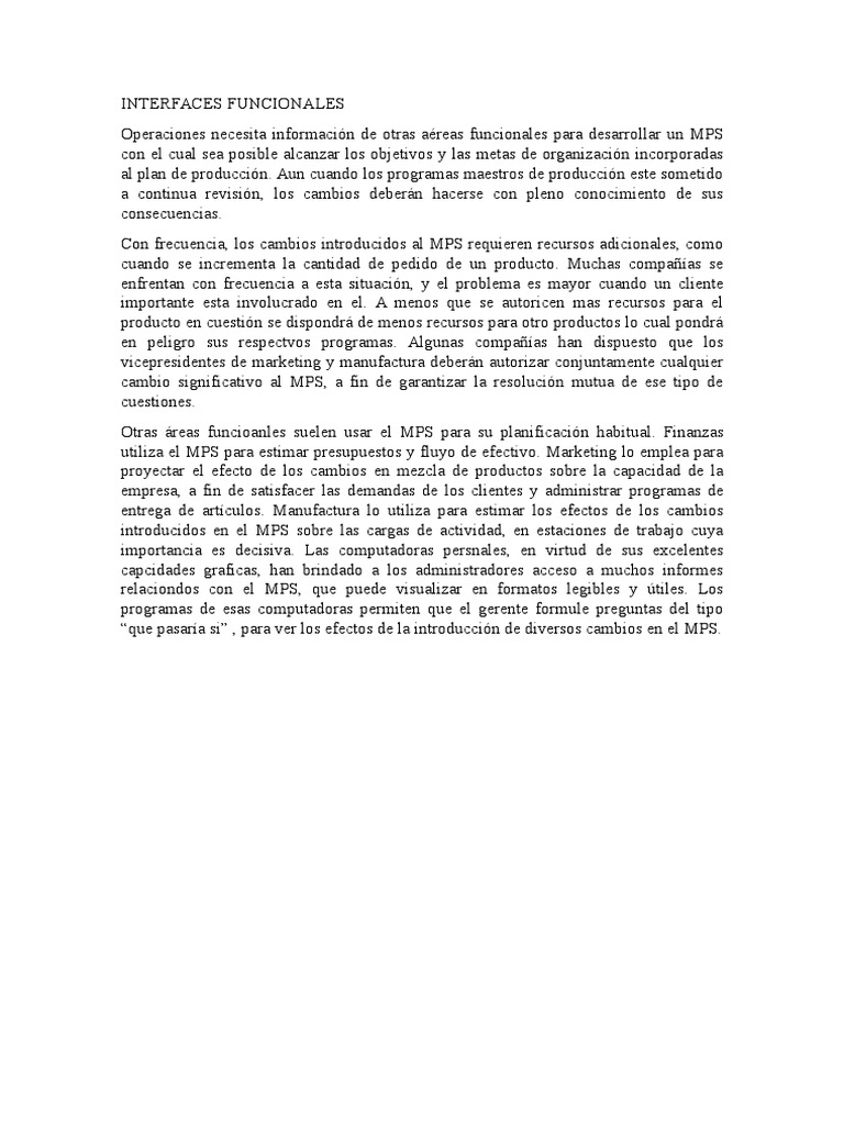 Interfaces Funcionales | Descargar gratis PDF | Planificación | Marketing