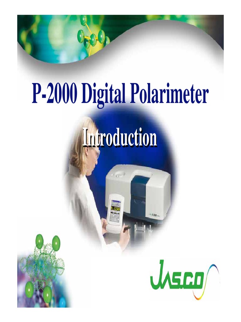 P2000 Introduction-POLARIMETRO JASCO | PDF | Applied And ...