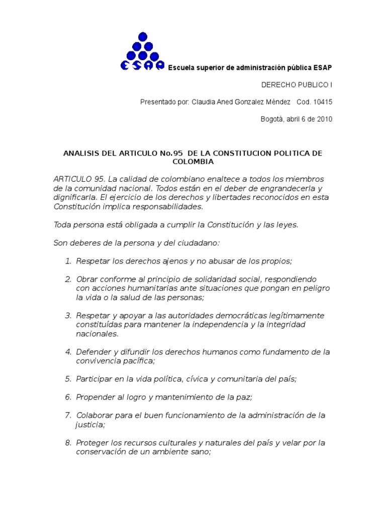 Analisis Del Articulo 95 CPC | PDF | Derechos humanos | Derechos