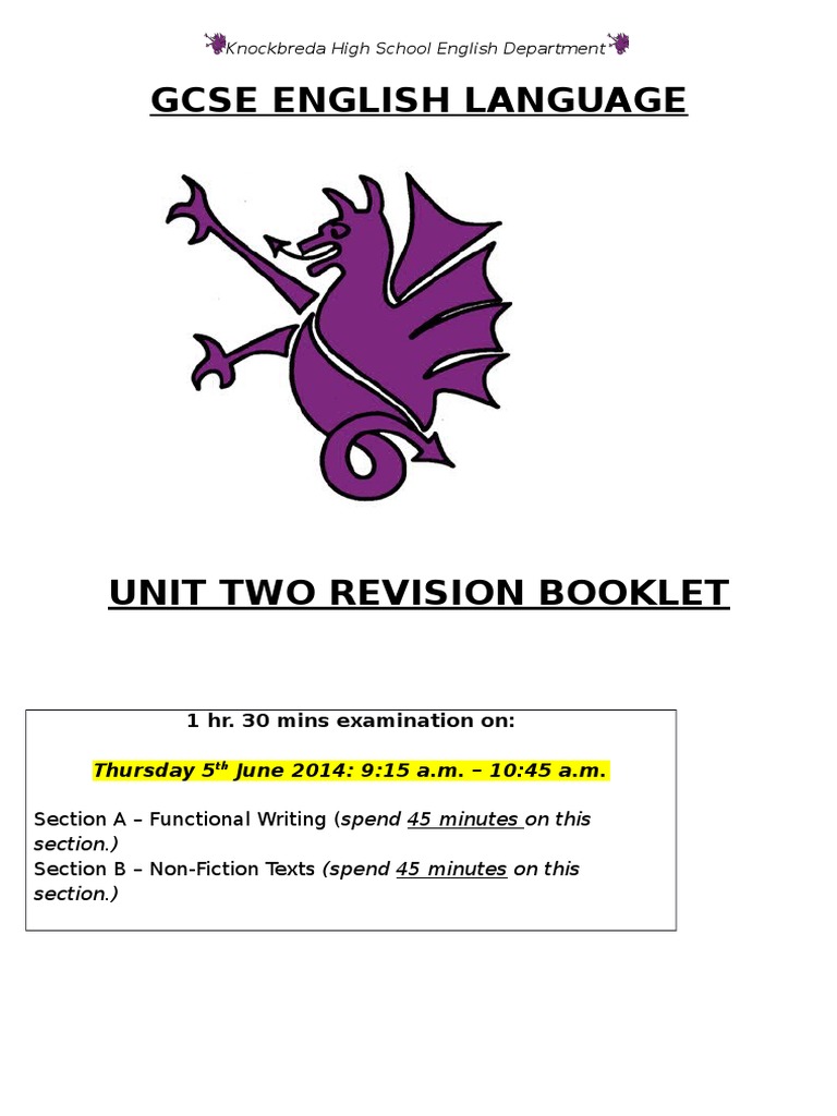 Revision Guide - Paper 2 | PDF | Ellipsis | English Language