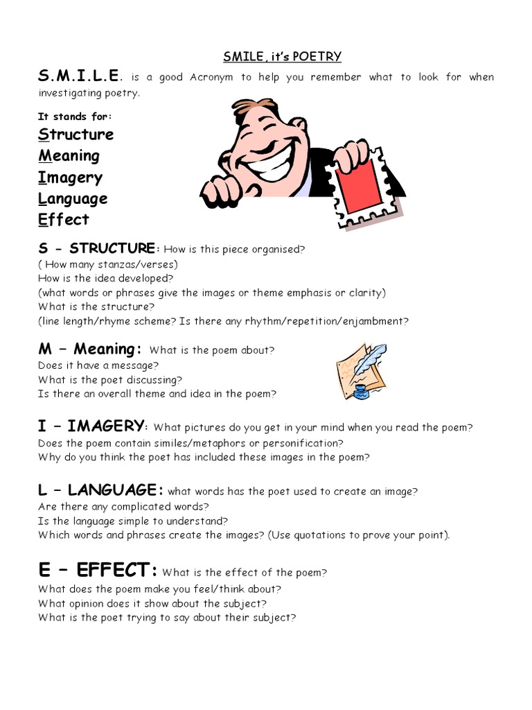 Analyzing Poetry with the SMILE Method | PDF | Language Arts & Discipline