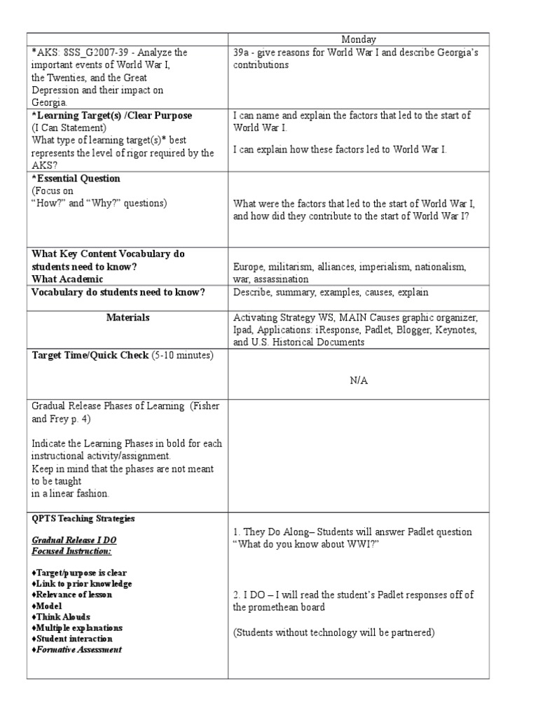 Technology Lesson Plan | PDF | Educational Assessment | Lesson Plan