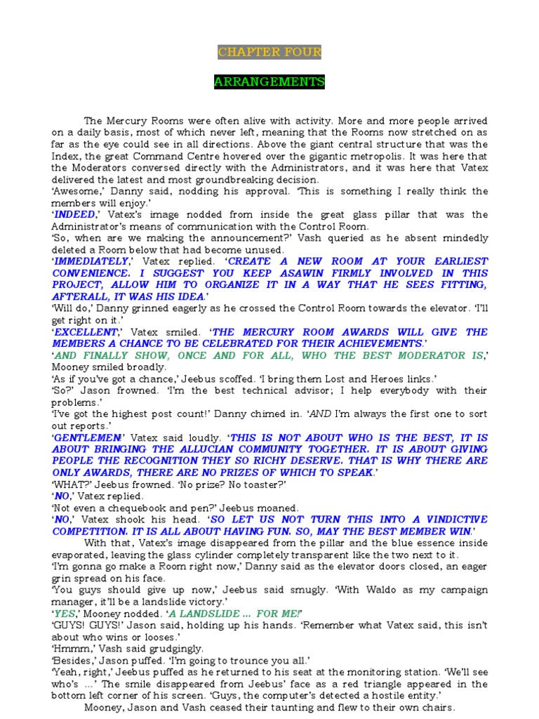 The Mercury Room Chronicles - Nemesis - Chapter 04 | PDF | Nature