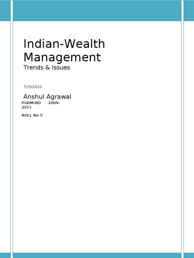 Wealth Management: Trends and Issues | Download Free PDF | Wealth ...