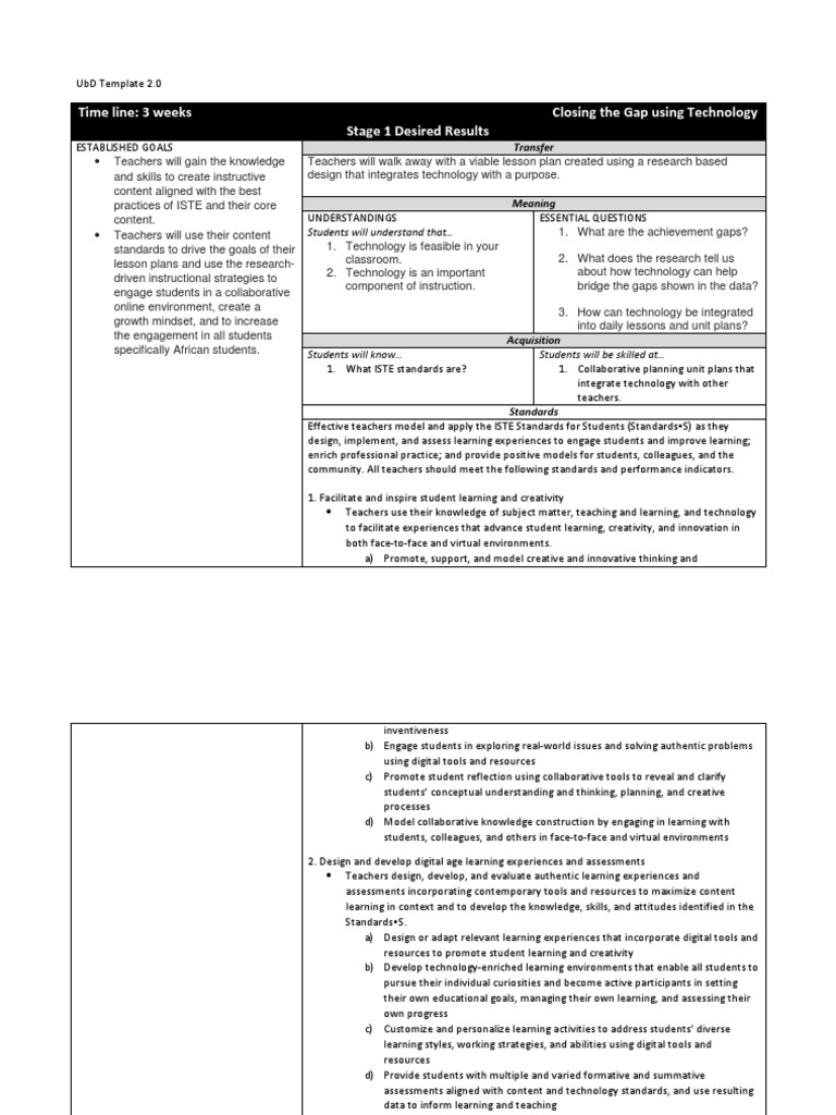 Brassard Ubd Template | PDF | Lesson Plan | Educational Assessment