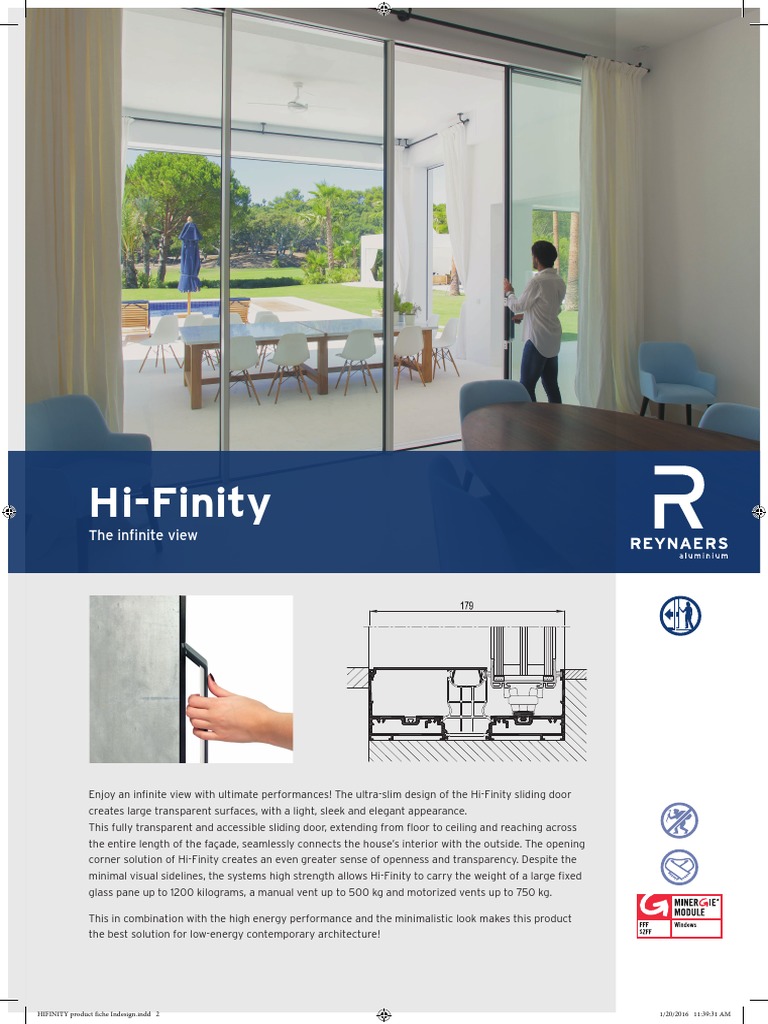 Hi Finity Brochure en Reynaers Aluminium 242309 Cat83cb5123 | PDF ...