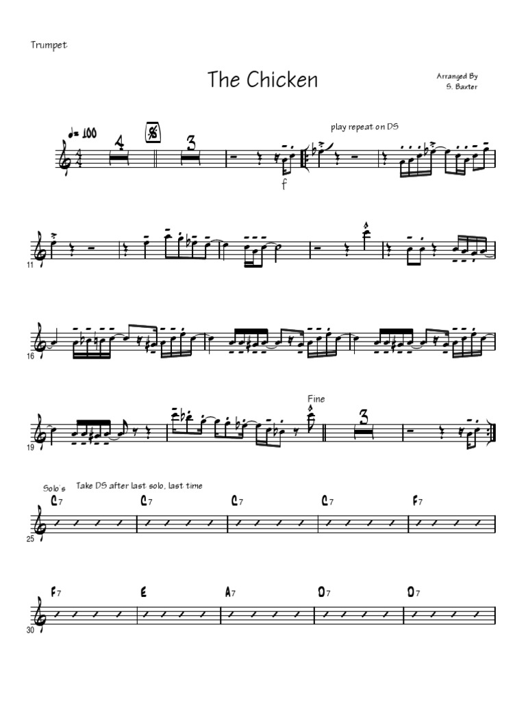 The Chicken - Trumpet PDF | PDF