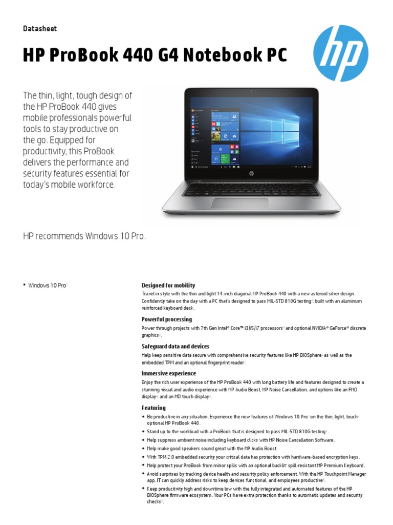 HP ProBook 440 G4 | Windows 10 | Laptop