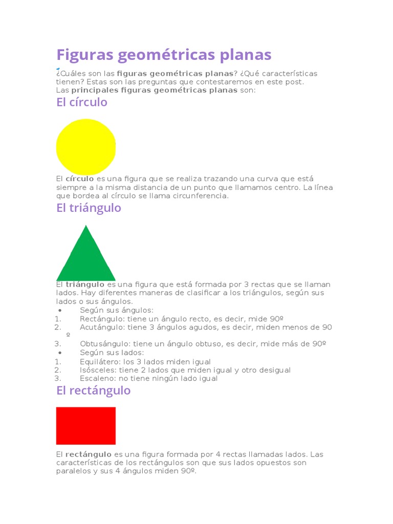 Figuras Geométricas Concepto Simple | PDF | Rectángulo | Euclides