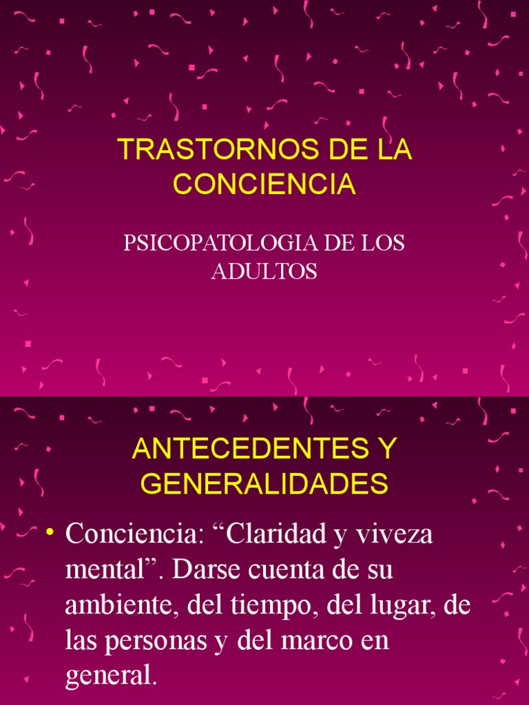 Trastornos de La Conciencia | PDF | Atención | Desorden hiperactivo y ...