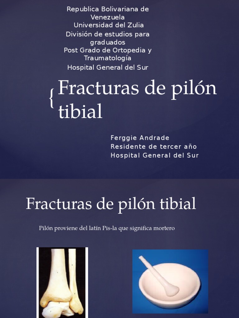 Fracturas de Pilón Tibial: Clasificación y Tratamiento | PDF | Anatomía del miembro inferior ...