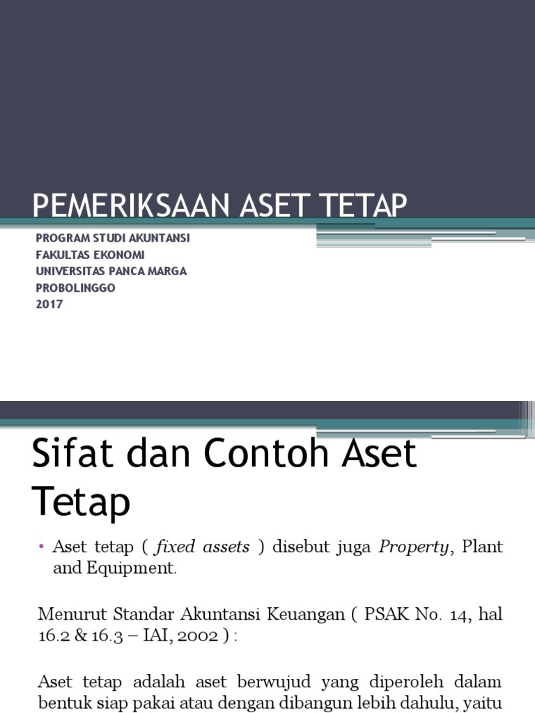 Pemeriksaan Aset Tetap | PDF Pemeriksaan Aset Tetap | PDF