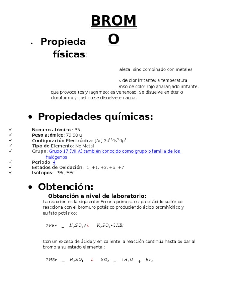 Bromo | Átomos | Conjuntos de elementos químicos